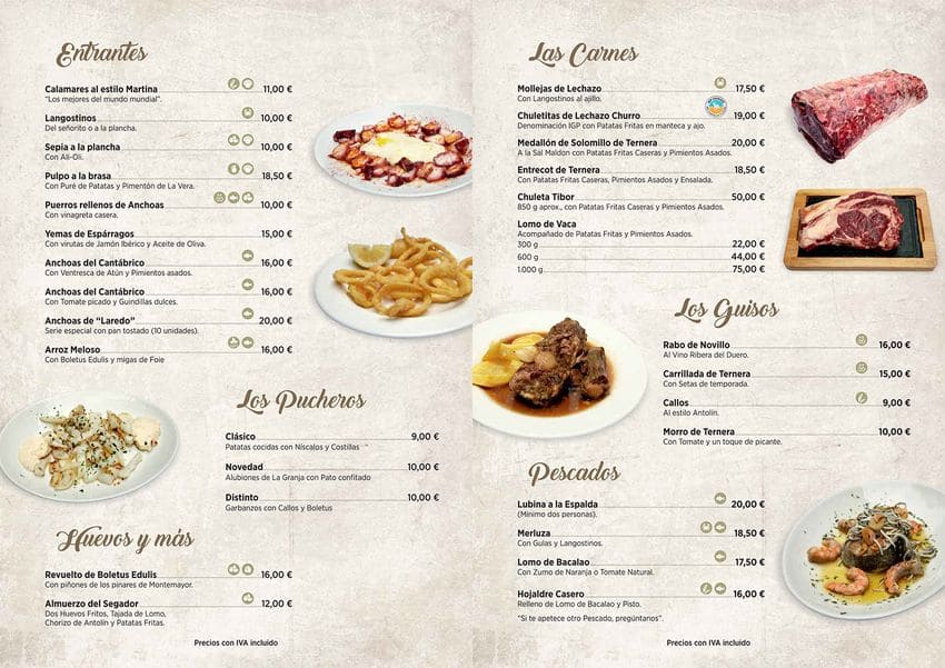Ejemplos De Men s De Restaurantes Espa oles Ejemplos De Men s De Restaurantes Espa oles