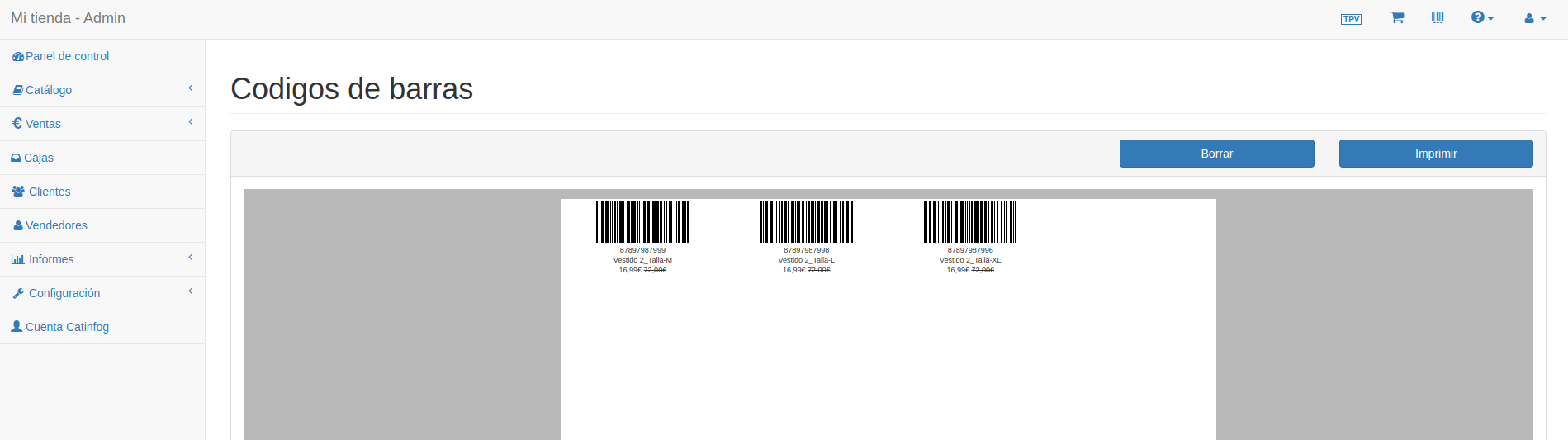 ¿Cómo creo códigos de barras de variantes de productos (tallas o ...